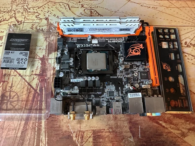 MINI ITX GIGABYTE GA-B150N Motherboard i7-6700K CPU 16GB RAM Wifi ...