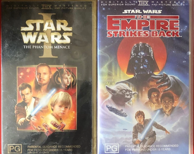2 X VHS - Star war 1. The Phantom Menace - The Empire Strikes Back EUR ...
