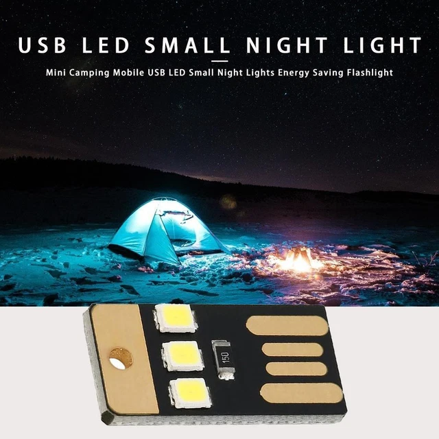MINI SLIM MOBILE USB LED Small Lights for Camping Desk Computer Night ...
