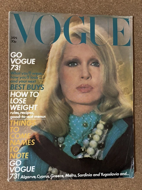 VOGUE UK MAGAZINE Isa Stopp January 1973 Vintage British Fashion £25.95 ...