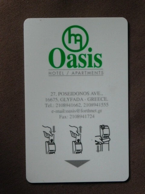MAGNETIC HOTEL KEY used - Hotel Oasis Glyfada Griekenland EUR 1,00 ...