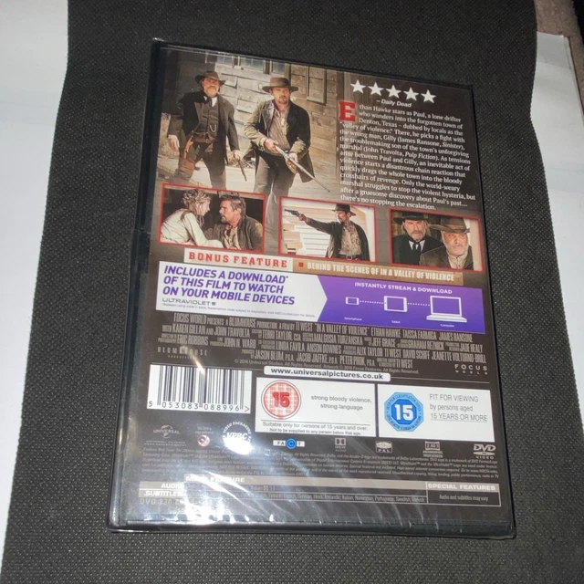IN A VALLEY of Violence DVD 15 Hawke Travolta Ti West PAL Brand New ...