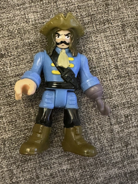 IMAGINEXT FISHER PRICE Walking Croc Pirate Ship Sword Captain Blue Hook ...