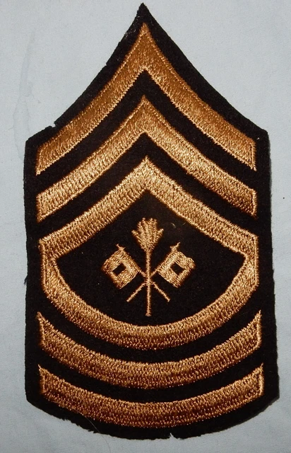 VINTAGE US ARMY Signal Corps Sergant Major Rank Insignia Patch Usa ...