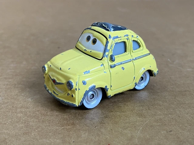 MATTEL DISNEY PIXAR Cars Luigi Fiat 500, 1:64 Scale, Die Cast, Yellow ...