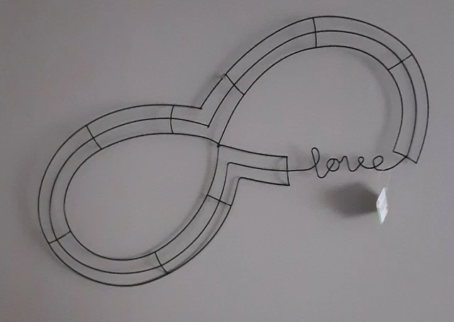 SET OF 3 Infinity Symbol Love Wreath Form Green Metal Form L@@K! $14.50 ...