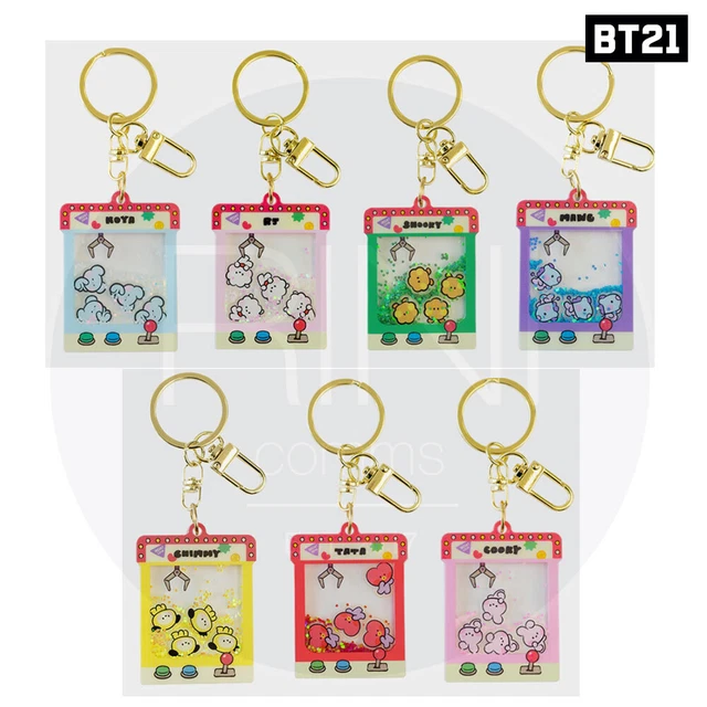 BTS BT21 OFFICIAL Authentic Goods minini Glitter Acrylic Keyring + Tracking Num EUR 32,39 ...