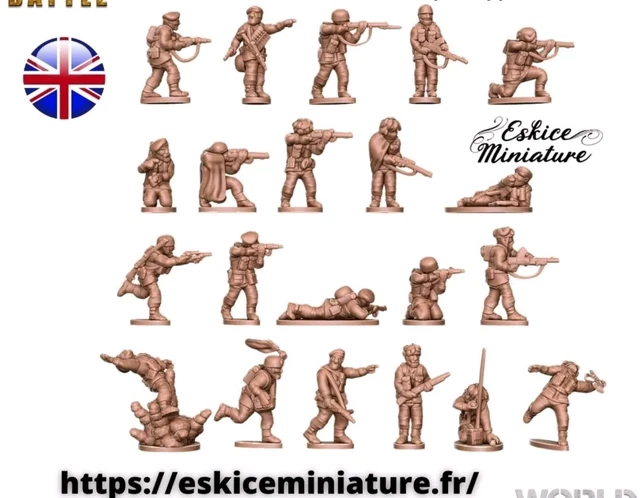 WW2 BRITISH PARATROOPERS Full Set Soldiers 1/35th Resin Printed £30.00 ...