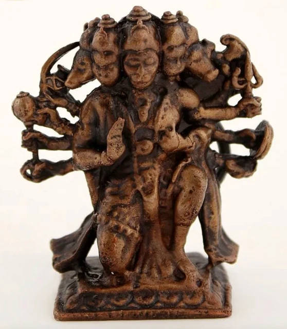 SMALL COPPER PANCHMUKHI Hanuman Statue With Multiple Hands £45.61 ...