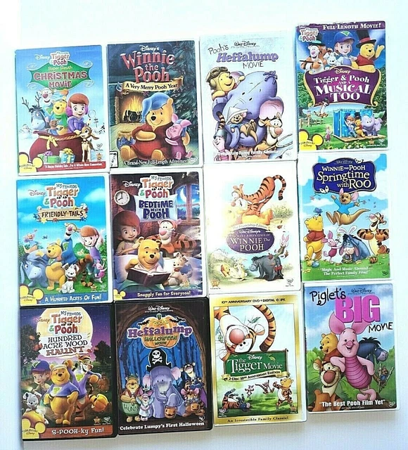LOT 12 WINNIE The Pooh Disney DVD Piglet Tigger Tiger Heffalump Roo My ...