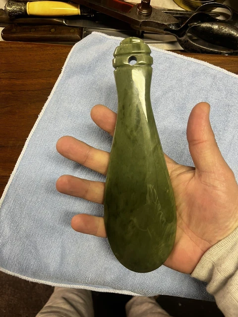ANTIQUE MAORI PATU Mere Weapon War Club Hand Carved New Zealand pounamu ...
