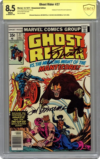 GHOST RIDER #27 CBCS 8.5 Newsstand SS Shooter/Buscema 1977 23-0B02941 ...