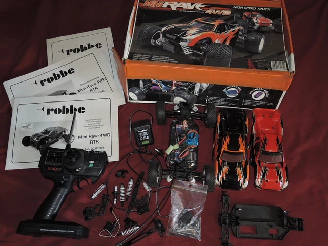 VINTAGE ROBBE MINI Rave 1:18 RC 4WD Electric Power Truck Brushless £69. ...