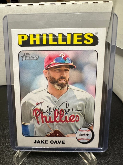 2024 TOPPS HERITAGE Jake Cave bordure blanche parallèle nombre bas SP ...