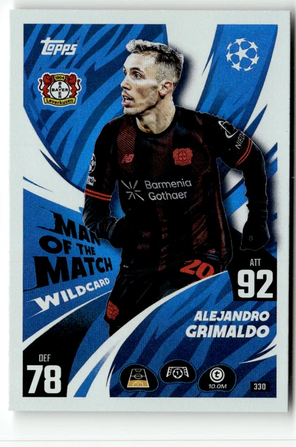TOPPS MATCH ATTAX CL 2025-26 No 330 Alejandro Grimaldo Man of the Match Wildcard EUR 1,99 ...