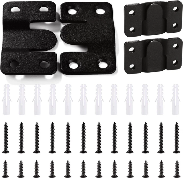 6 PCS FLUSH Concealed Mount Bracket, Interlocking Picture Frame Hook ...