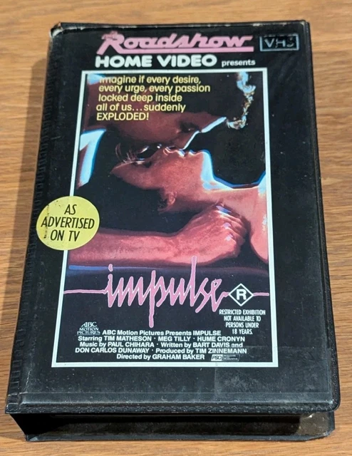 IMPULSE 1984 RARE Australian Roadshow VHS Clamshell 80s Horror Cult EX ...