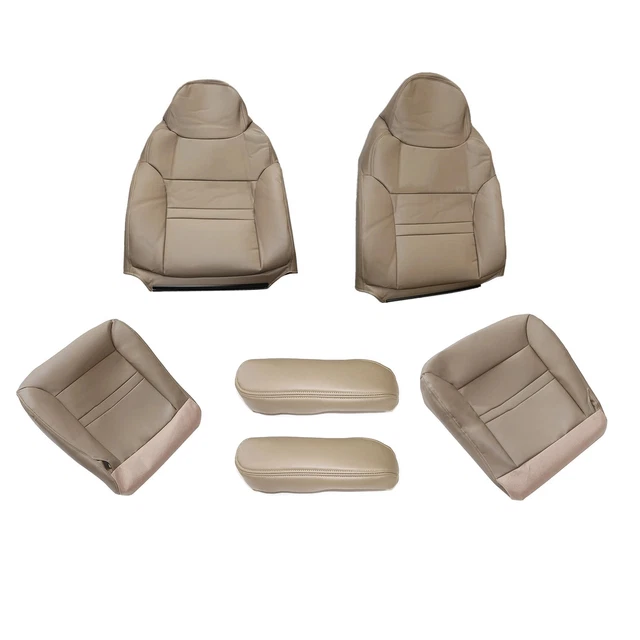 FRONT BOTTOM & Top Leather Seat Cover Set For Ford Excursion Limited ...