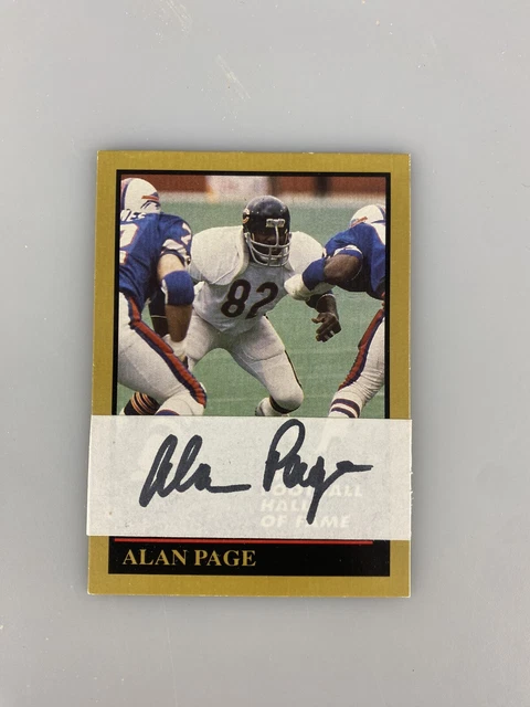 1991 ENOR PRO Football Hall of Fame - #113 Alan Page autographe signé ...