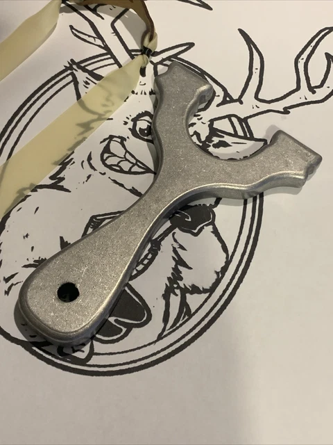 LEIGHTONS CATTYS ALLOY Frame Hunting Catapult Slingshot 85mm”Spitfire ...