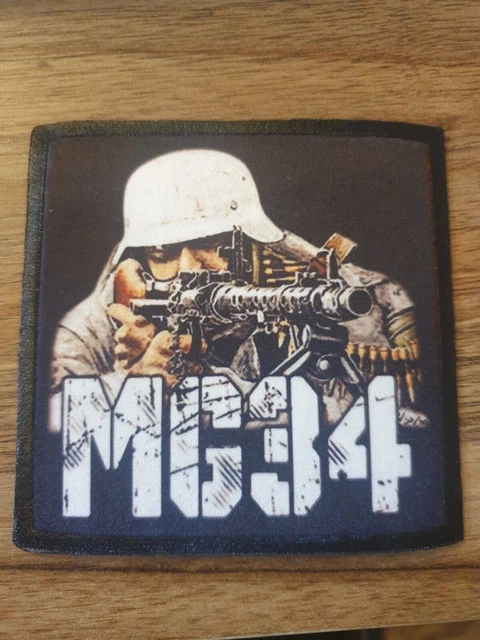 MG34 GERMAN WW2 MACHINE GUN - SOLDIER MILITARY ARMY BIKER Sew IRON on ...