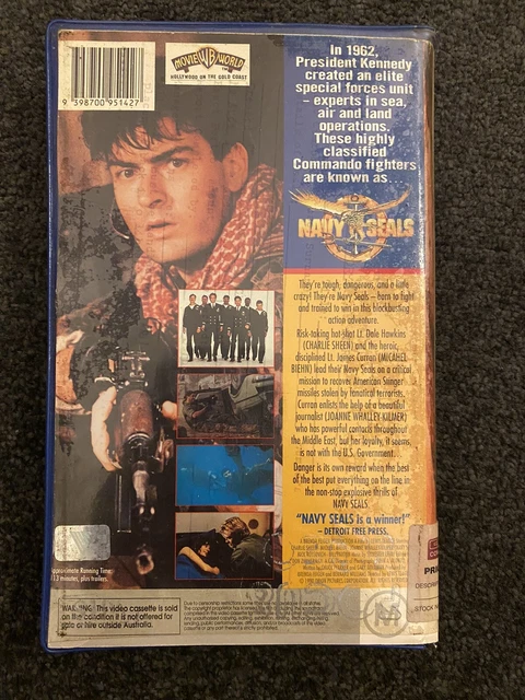 NAVY SEALS (CHARLIE Sheen) Ex-rental Clamshell VHS video tape 1990 EUR ...