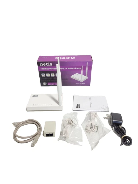 NETIS DL4323 300MBPS High-Speed Wireless N ADSL2 and Modem Router Combo ...