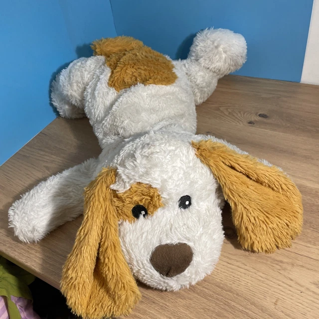 ASDA LARGE FLOPPY White Tan Patch puppy Dog Soft Plush Toy £21.50 ...