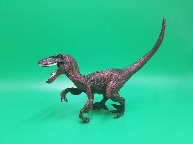 VELOCIRAPTOR DINOSAUR FIGURE Red Realistic Raptor Replica Jurassic ...