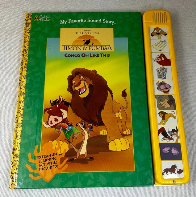 DISNEY TIMON & Pumbaa Jungle Book (My favorite sound story book) works ...