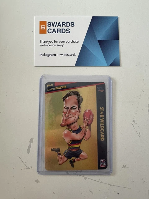 JORDAN DAWSON 2024 AFL Teamcoach Gold Star Wildcard Adelaide Crows $70. ...