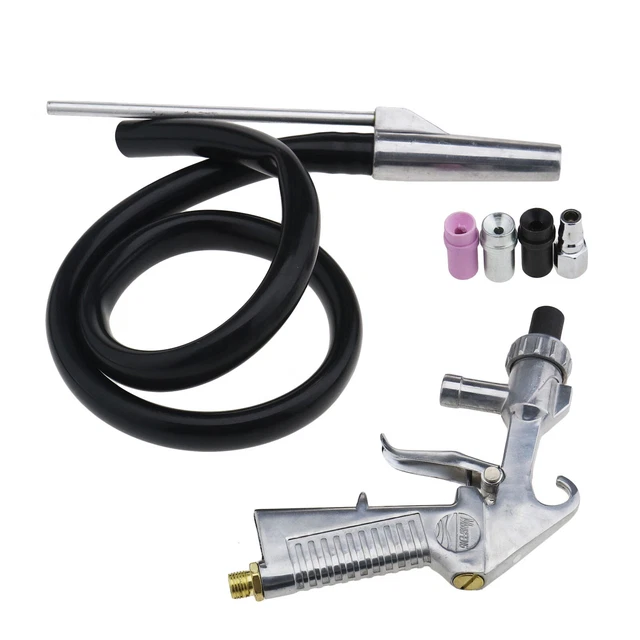 SANDBLASTER ABRASIVE GUN Air Siphon Sand Blasting Gun Kit w/4 Nozzle ...