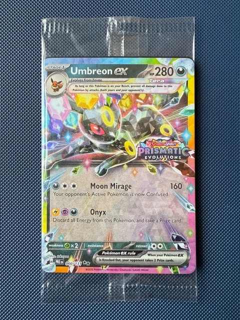 UMBREON EX - 060/131 Prismatic Evolutions Surprise Box Stamped Promo ...