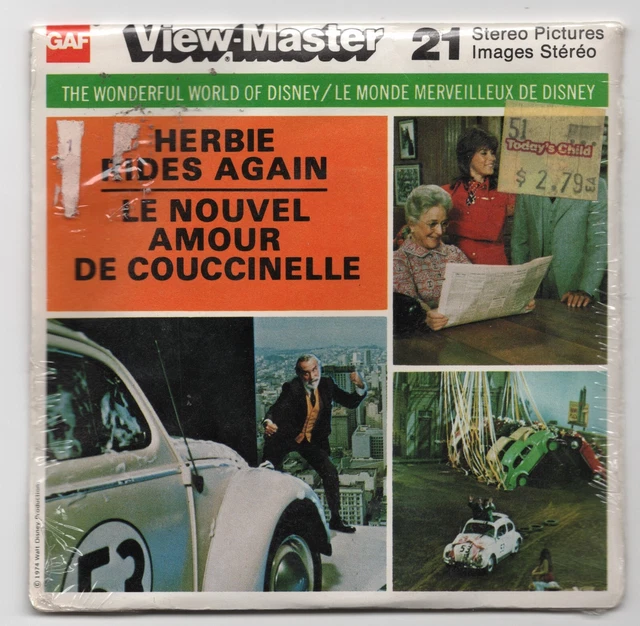 DISNEY HERBIE THE Love Bug Volkswagen View Master Reels SEALED GAF ...