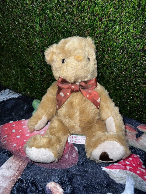 TESCO TEDDY BEAR With Bow And Heart On The Foot Soft Plush Toy 2008 ...