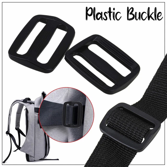 25MM RÉGLABLE TRI Glide Noir Delrin Plastique Barrettes Boucle pour ...