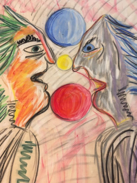 BEAUTIFUL DRAWING CHALK Oily Art Raw Outsider 1984 Surreal Patrick ...