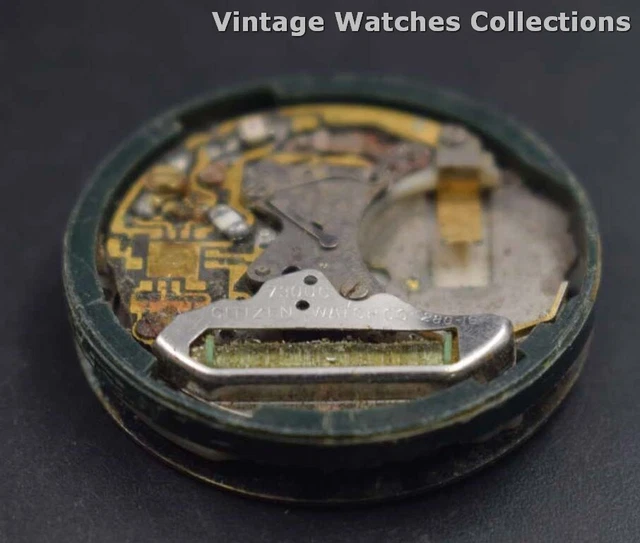 CITIZEN-7300 QUARTZ NON Working Wrist Watch Movement For Parts & repair ...