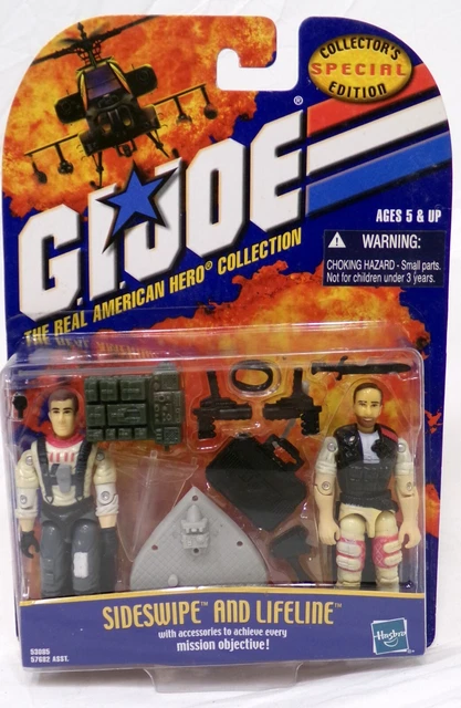 HASBRO 2001 GI JOE RAH Colección Sideswipe Y Lifeline Figuras Selladas ...