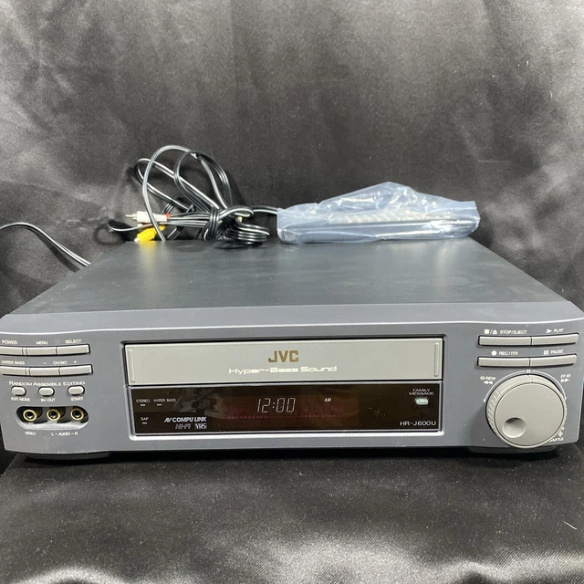 JVC HYPER-BASS SOUND Hi-Fi VHS Video Cassette Recorder HR-J600U With ...