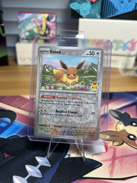 EEVEE PRISMATIC EVOLUTIONS Holo Pokemon Day 2025 Stamped Promo Card 074 ...