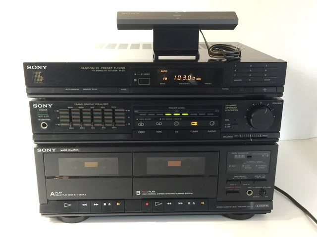 SONY HIFI AMPLIFIER Stereo Cassette Deck DXA D7, Tuner ST-D7L & Wave ...