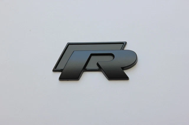 VW R LINE Badge Matte Black Emblem for Polo Golf Jetta Passat Tiguan ...