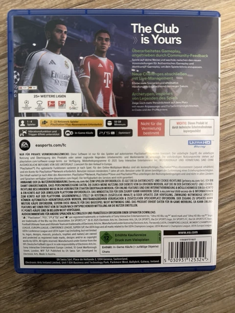 EA SPORTS FC 26 Sony PlayStation 5 Disc EUR 40,00 - PicClick DE