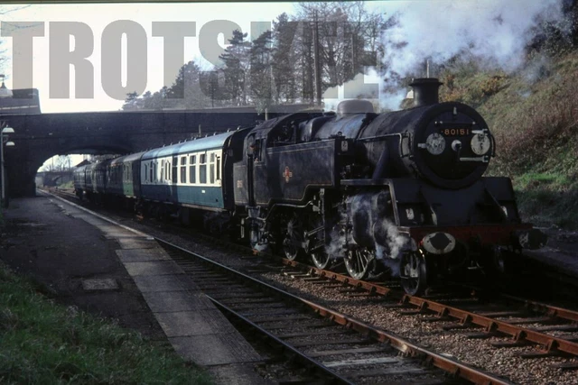 35MM SLIDE BR British Railways Steam Loco 80151 Class 4MT c1966 ...