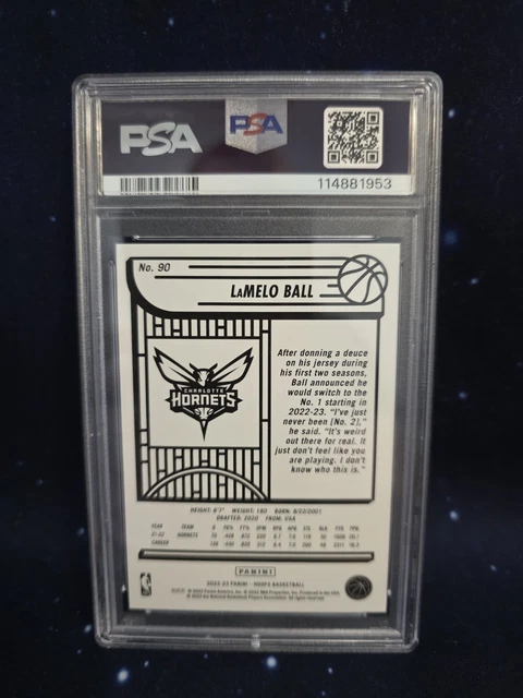 2022-23 PANINI NBA Hoops Impulse #90 LaMelo Ball PSA 9 Mint Charlotte ...