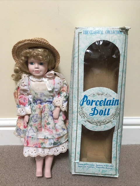 THE CLASSIQUE COLLECTION Vintage Porcelain China Girl Lady floral doll ...