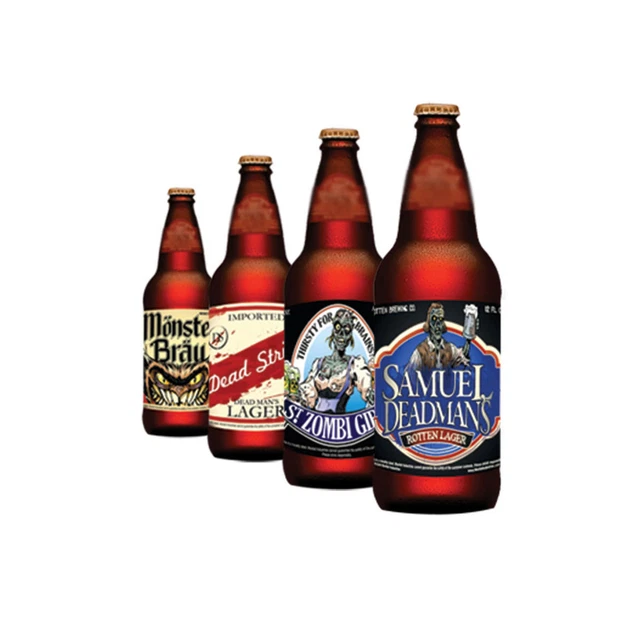 12 HALLOWEEN HORROR Party Creepy Beer Bottle Labels Stickers Zombie ...