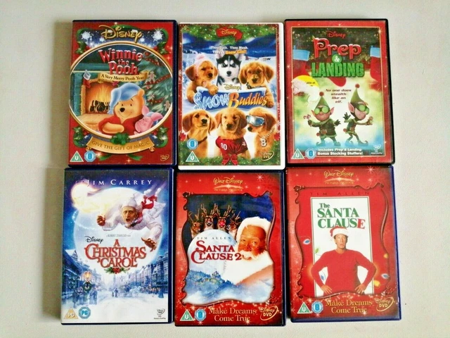 WALT DISNEY 6 Christmas Dvds+Santa Claus 1&2+Christmas Carol+Snow ...
