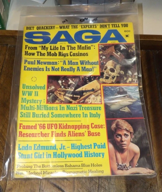 JULY, 1975 SAGA Magazine-Unsolved WWII Mystery-Nazi Gold £12.42 ...